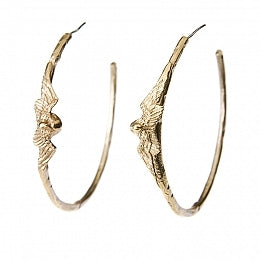 Peace Dove Hoop – Alkemie Jewelry